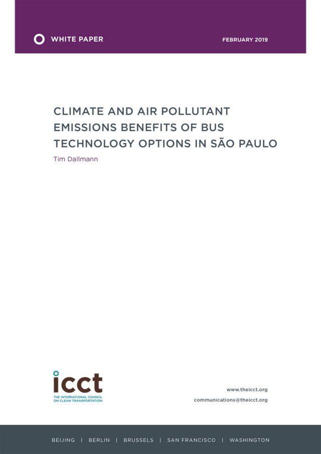 Climate and air pollutant emissions benefits of bus technology options ...