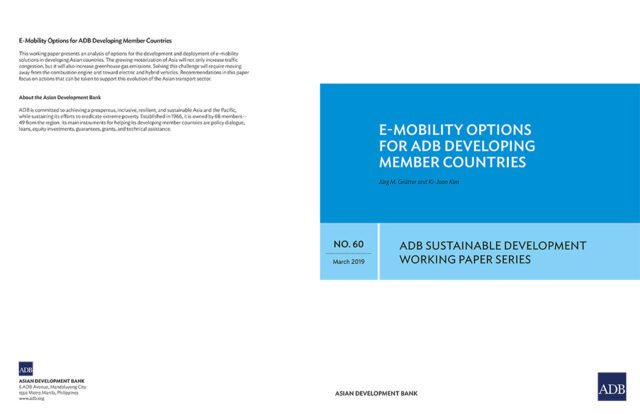 E-Mobility Options for ADB Developing Member Countries